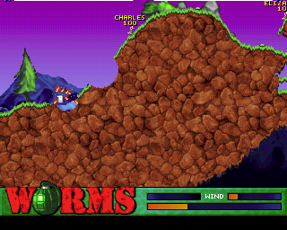 Screenshot of Worms (PlayStation, 1995) - MobyGames