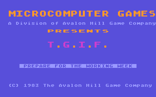 T.G.I.F. (1983) - MobyGames