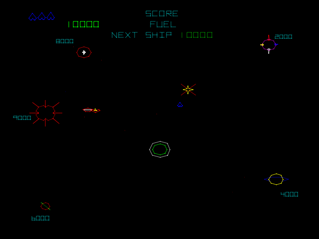 Screenshot of Gravitar (Arcade, 1982) - MobyGames