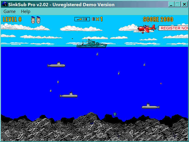 Screenshot of SinkSub Pro (Windows, 1996) - MobyGames