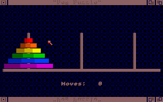 Screenshot of Peg Puzzle (Amiga, 1990) - MobyGames