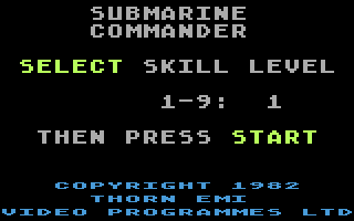 Screenshot of Submarine Commander (Atari 8-bit, 1982) - MobyGames