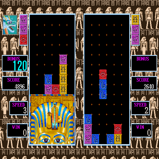Screenshot of Columns (Sharp X68000, 1990) - MobyGames