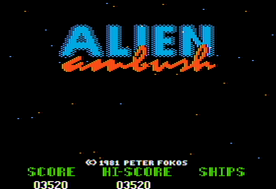 Screenshot of Alien Ambush (Apple II, 1982) - MobyGames