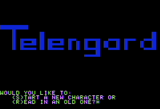 Screenshot of Telengard (Apple II, 1982) - MobyGames