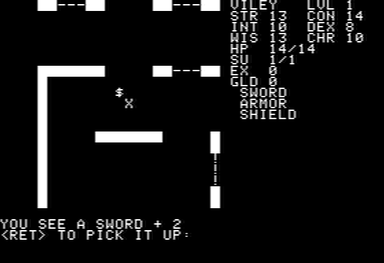 Screenshot of Telengard (Apple II, 1982) - MobyGames