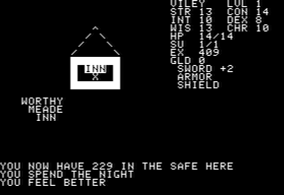Screenshot of Telengard (Apple II, 1982) - MobyGames