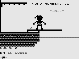 Screenshot of Walk the Plank (ZX81, 1983) - MobyGames