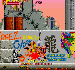 Screenshot of Two Crude Dudes (Arcade, 1990) - MobyGames