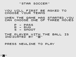 Star Soccer (1982) - MobyGames