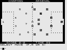 Screenshot of Star Soccer (ZX81, 1982) - MobyGames