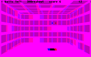 Screenshot of 3DBreakout (Amiga, 1986) - MobyGames