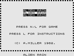 Alien Rain & Outrider (1983) - MobyGames