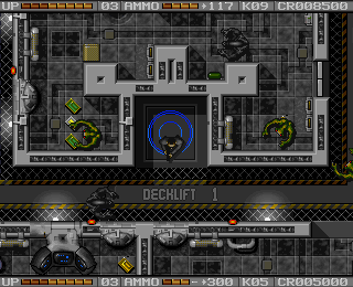 Screenshot of Alien Breed II: The Horror Continues (Amiga, 1993 ...