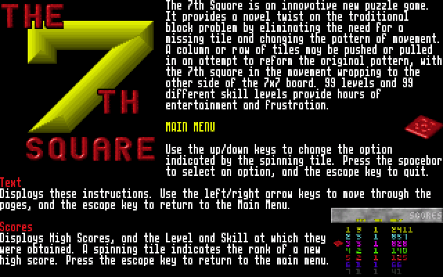Screenshot of The 7th Square (DOS, 1995) - MobyGames