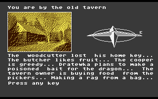 Screenshot of Dratewka the Shoemaker (Atari 8-bit, 2008) - MobyGames