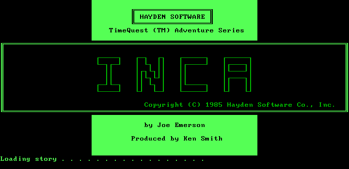 Screenshot of Inca (PC Booter, 1985) - MobyGames Screenshot of Inca (PC Booter, 1985) - MobyGames