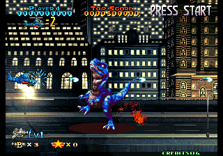 Screenshot of Prehistoric Isle 2 (Arcade, 1999) - MobyGames