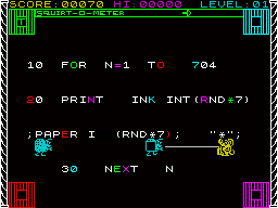 Screenshot of Micro Mouse Goes De-bugging (ZX Spectrum, 1983) - MobyGames