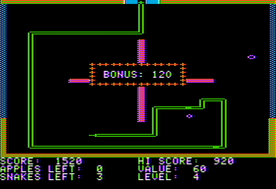 Screenshot of Snake Byte (Apple II, 1982) - MobyGames