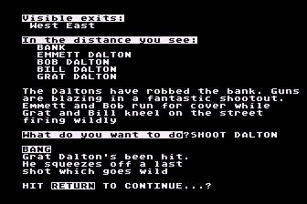 Screenshot of The Dalton Gang (Atari 8-bit, 1982) - MobyGames