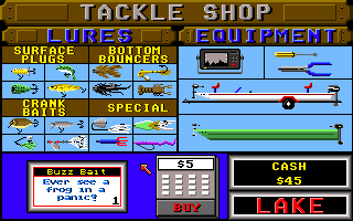 Screenshot of Gone Fishing (Amiga, 1987) - MobyGames