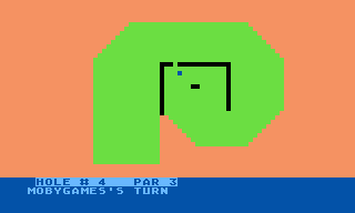 Screenshot of 9-Hole Miniature Golf (Atari 8-bit, 1981) - MobyGames