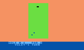 Screenshot of 9-Hole Miniature Golf (Atari 8-bit, 1981) - MobyGames