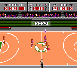 Screenshot of Magic Johnson's Fast Break (NES, 1988) - MobyGames