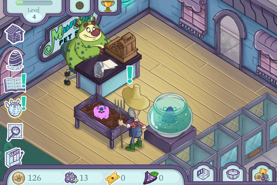 Screenshot of Monster Pet Shop (iPhone, 2011) - MobyGames