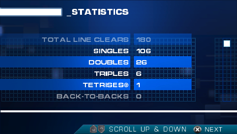 Screenshot of Tetris (PSP, 2009) - MobyGames