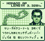 Screenshot of F1 Pole Position (Game Boy, 1992) - MobyGames