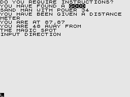 Screenshot of Zombies / Sword of Peace (ZX81, 1982) - MobyGames