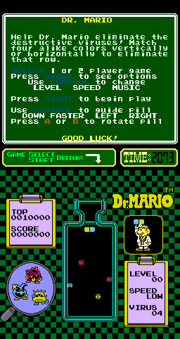 Screenshot of Dr. Mario (Arcade, 1990) - MobyGames