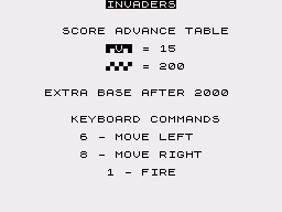 Screenshot of Invaders (ZX81, 1981) - MobyGames