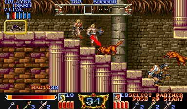 Screenshot of Magic Sword (Arcade, 1990) - MobyGames