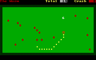 Screenshot of The Worm (DOS, 1985) - MobyGames
