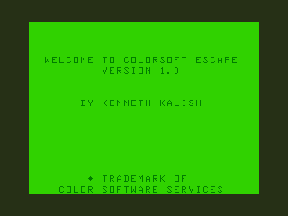 Screenshot of Escape (TRS-80 CoCo, 1982) - MobyGames