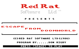 Screenshot of Escape from Doomworld (Atari 8-bit, 1985) - MobyGames