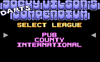 Screenshot of Jocky Wilson's Compendium of Darts (Atari 8-bit, 1990) - MobyGames
