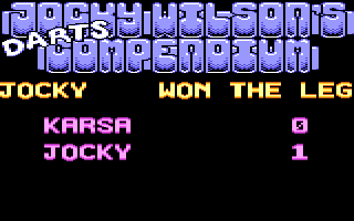 Screenshot of Jocky Wilson's Compendium of Darts (Atari 8-bit, 1990) - MobyGames