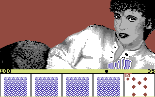 Screenshot of Strip Poker II Plus (Commodore 64, 1988) - MobyGames