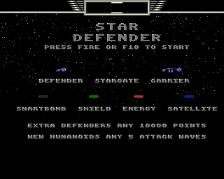 Screenshot of Star Defender (Amiga, 1996) - MobyGames