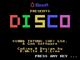 Screenshot of Disco Dan (Tatung Einstein, 1984) - MobyGames