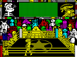 Screenshot of Popeye 3: WrestleCrazy (ZX Spectrum, 1992) - MobyGames