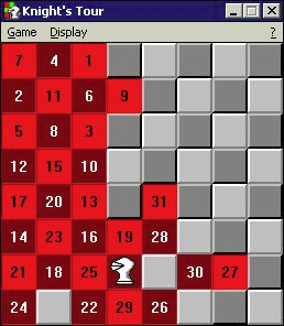 Screenshot of Knight's Tour (Windows 3.x, 1995) - MobyGames