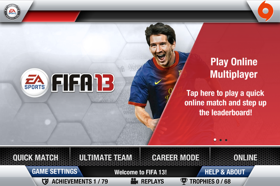 Screenshot of FIFA 13 (iPhone, 2012) - MobyGames