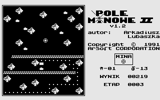 Screenshot of Pole Minowe II (Atari 8-bit, 1991) - MobyGames