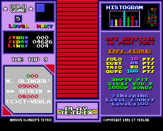 Screenshot of Tetrix: The Next Generation (Amiga, 1992) - MobyGames