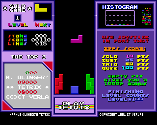 Screenshot of Tetrix: The Next Generation (Amiga, 1992) - MobyGames